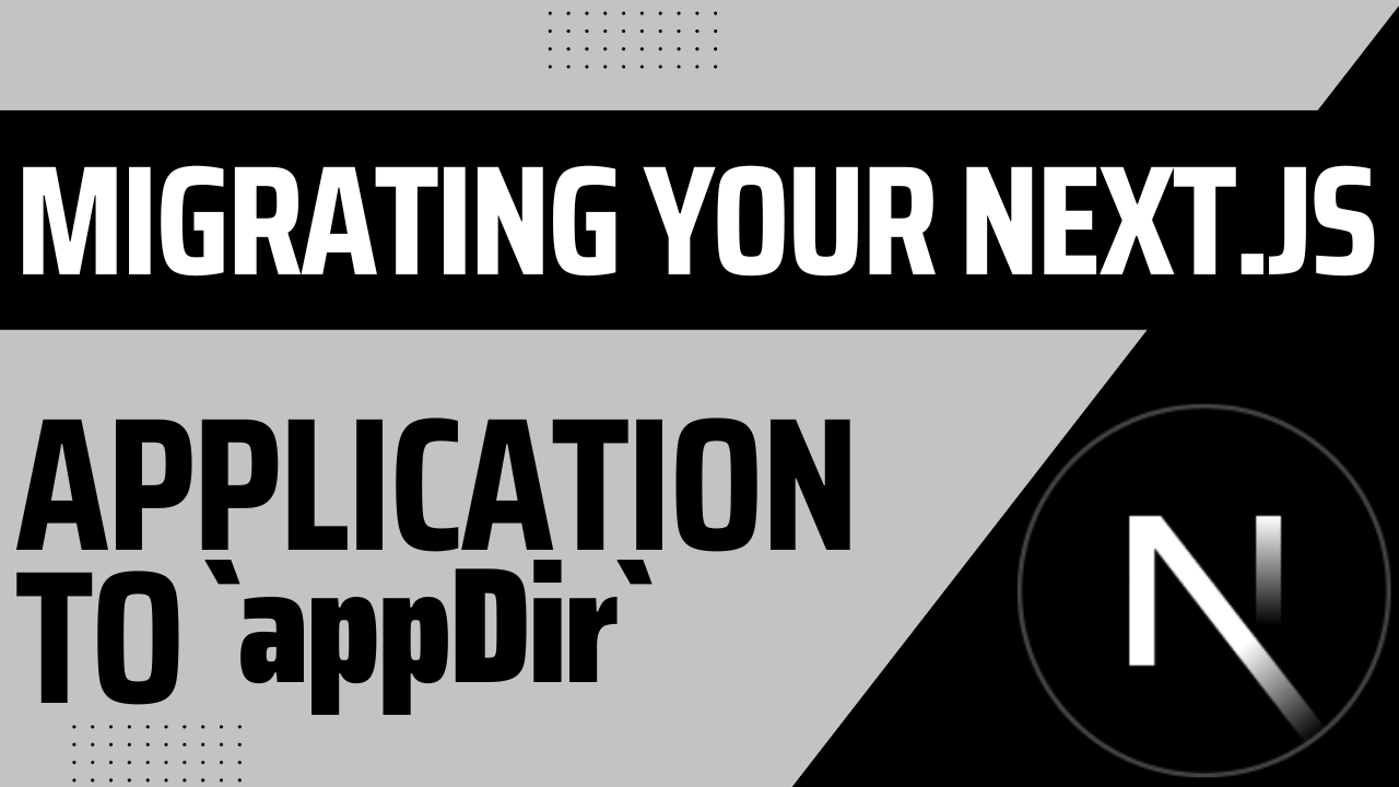Migrating your Next.js application to `appDir` | Mateo Nunez Migrating your Next.js application to `appDir` | Mateo Nunez